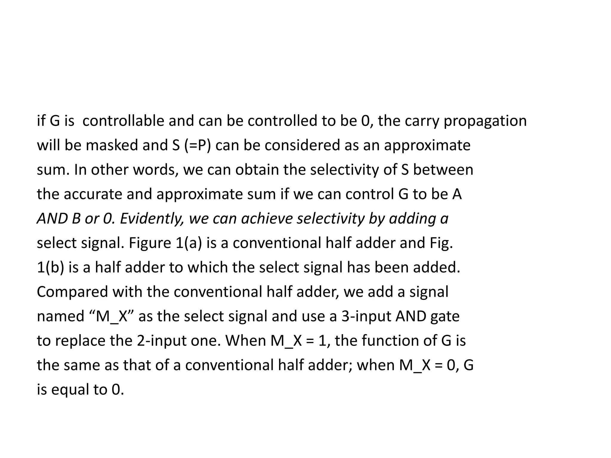 carry maskable look ahead adder for approximate computing | PPT