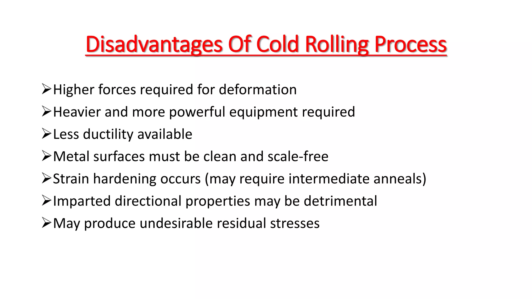 Hot Rolling And cold rolling process | PPTX