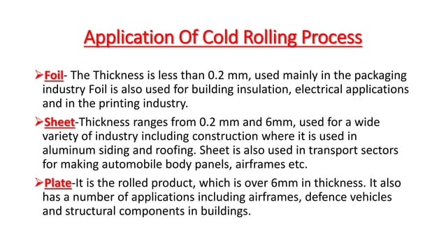 Hot Rolling And cold rolling process | PPTX | Physics | Science