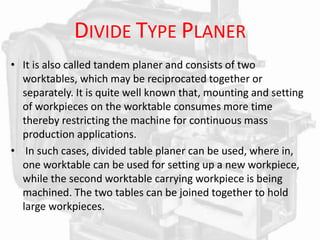 Shaper, slotter, planer | PPTX | Woodworking | Arts and Crafts