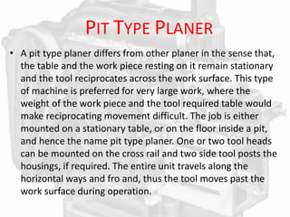 Shaper, slotter, planer | PPTX