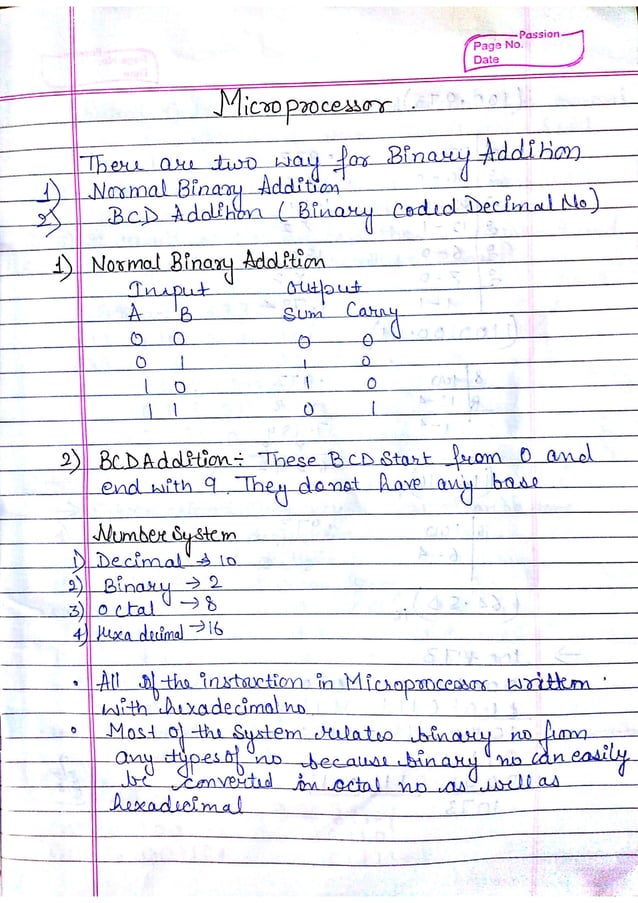 Microprocessor Number system, 8085 Architecture and addressing modes | PDF