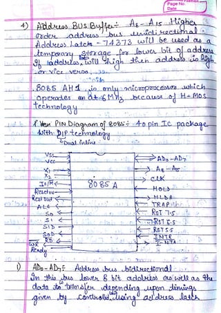 Microprocessor Number system, 8085 Architecture and addressing modes | PDF