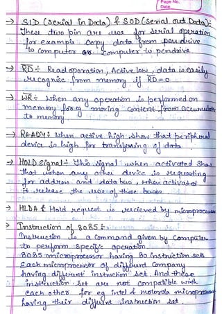 Microprocessor Number system, 8085 Architecture and addressing modes | PDF