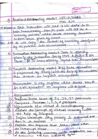 Microprocessor Number system, 8085 Architecture and addressing modes | PDF