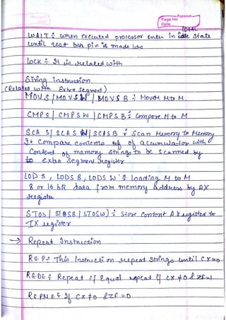 Microprocessor 8086 architecture and 8086 instruction | PDF