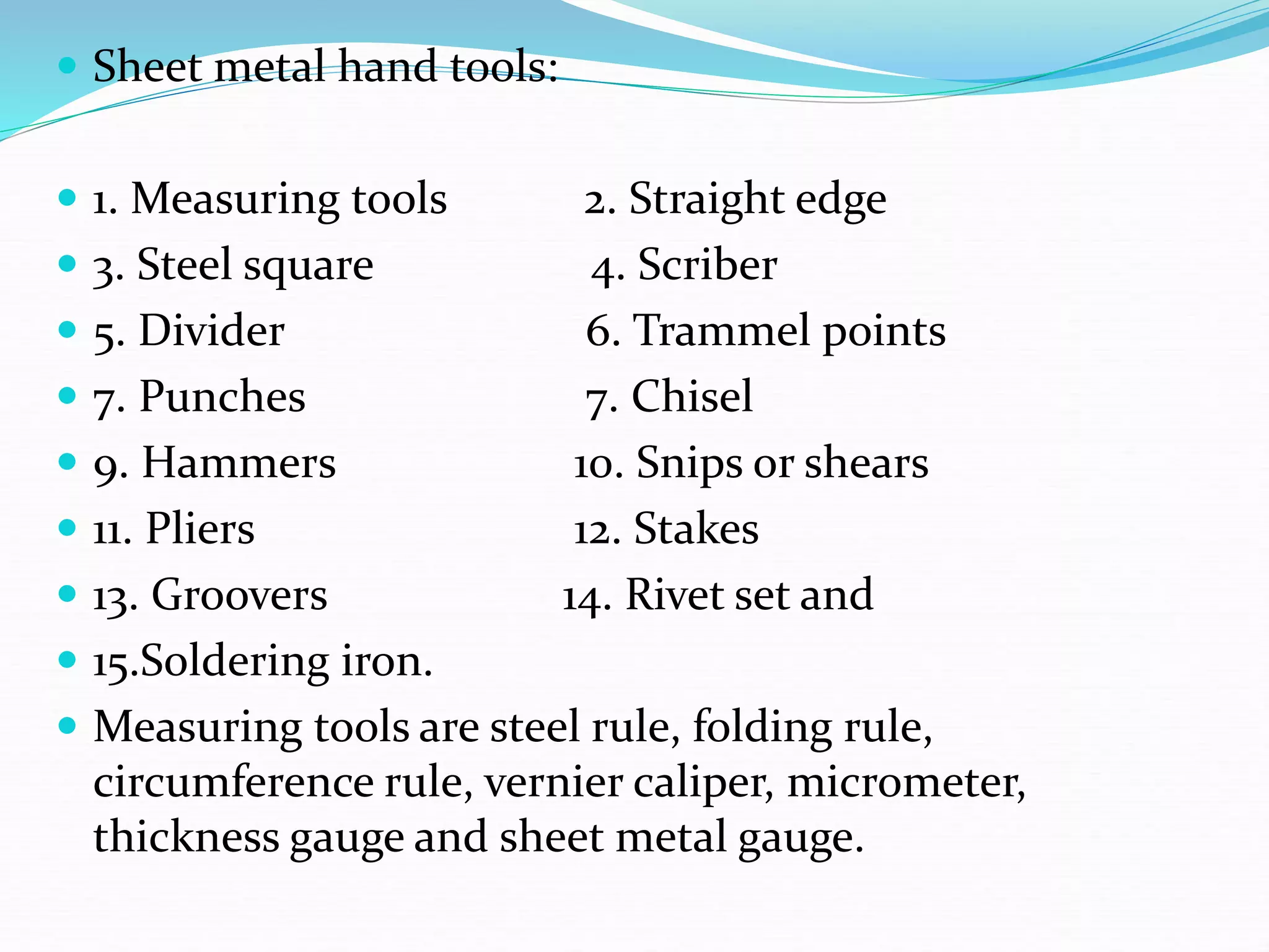 SHEET METAL PROCESS | PPT