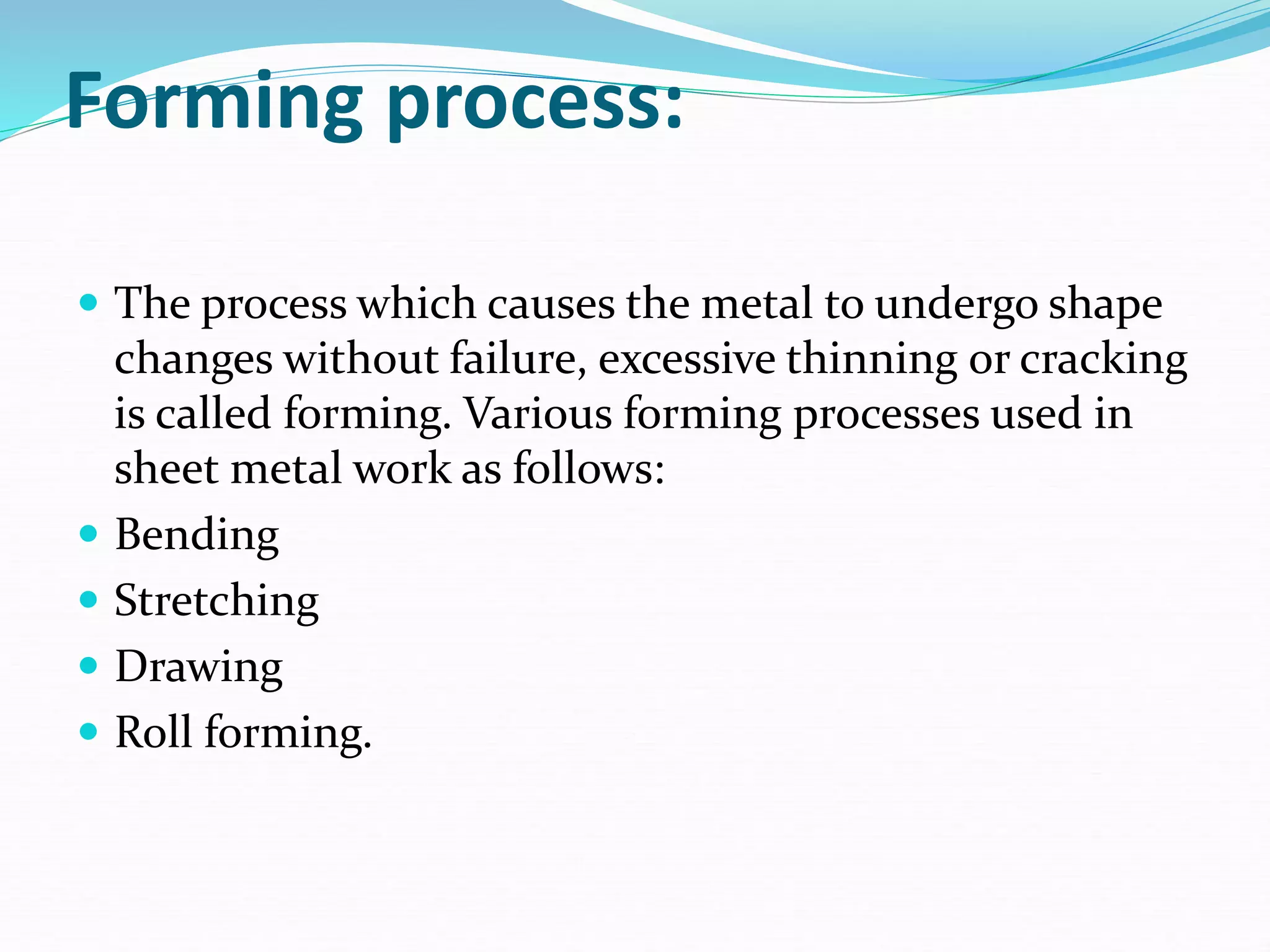 SHEET METAL PROCESS | PPT