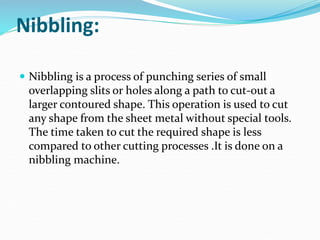 SHEET METAL PROCESS | PPT
