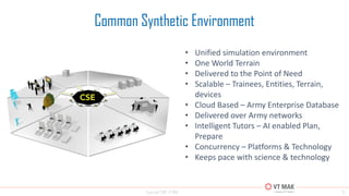 Common Synthetic Training Environment for US Army Simulation | PDF