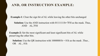 Logical, Shift, and Rotate Instruction | PPTX