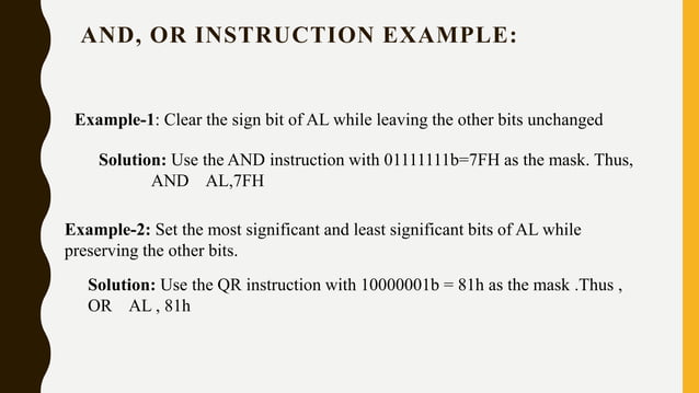 Logical, Shift, and Rotate Instruction | PPTX | Programming Languages ...
