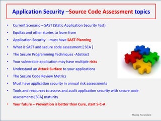 Manoj Purandare - Application Security - Secure Code Assessment Program ...