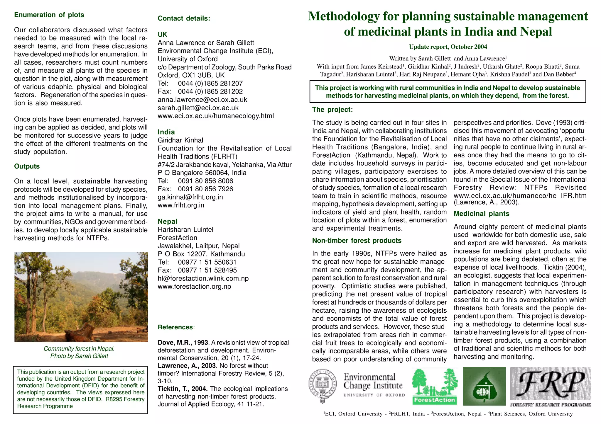 Medcinal plants sustainable harvest techniques in India | PDF