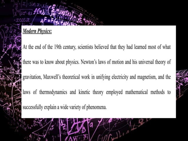 Modern physics | PPT