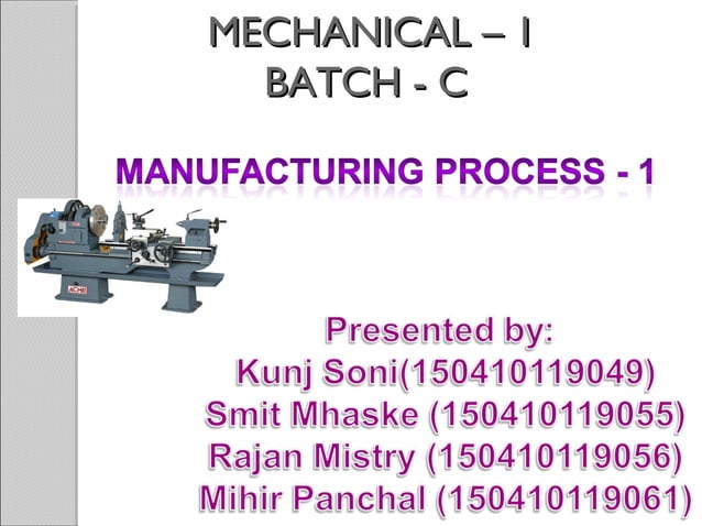 Machining Process | PPT