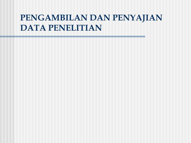 Teknik Pengambilan data, Visualisasi Data | PPT
