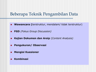 Teknik Pengambilan data, Visualisasi Data | PPT
