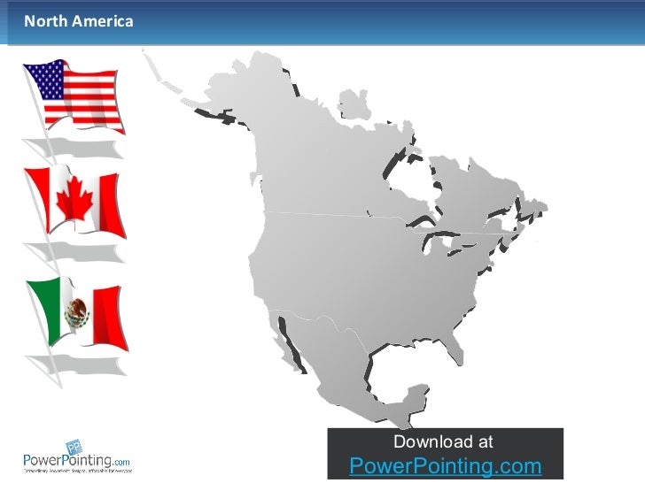 Powerpoint Map Of North America - United States Map