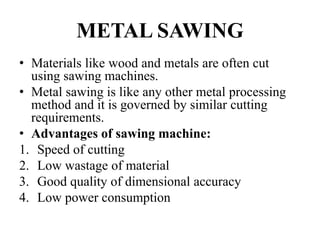 Types of Sawing Machines | PPTX