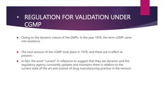 Types of Validation and Government Regulations | PPTX