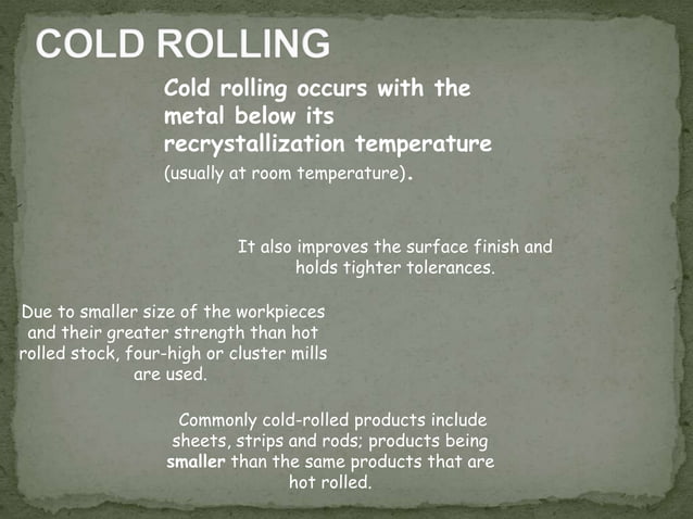 Metal Rolling Process | PPTX