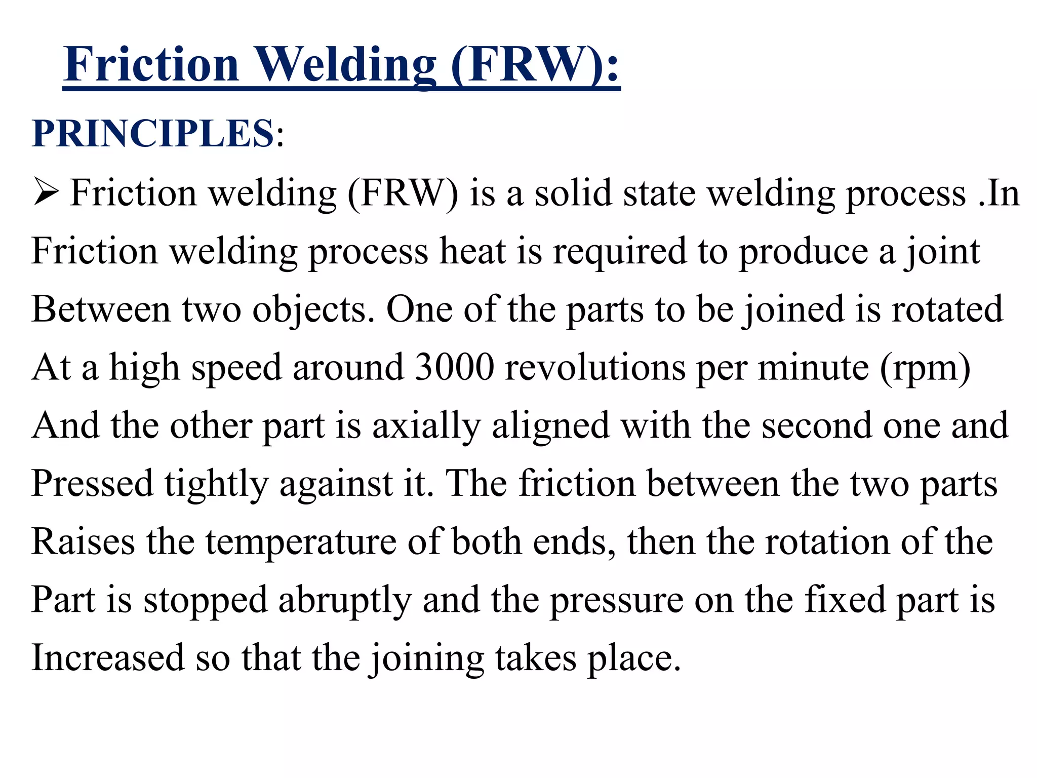 FRICTION AND EXPLOSION WELDING | PPTX | Chemistry | Science