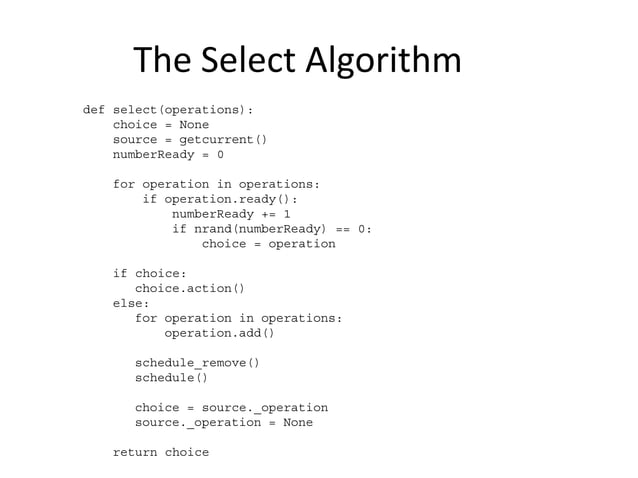 The Select Algorithm