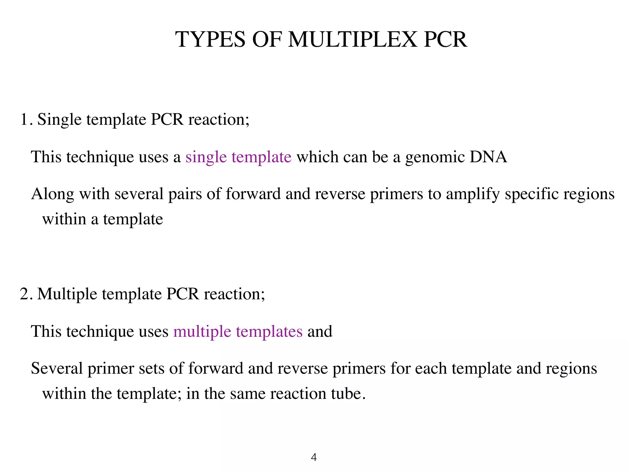 Multiplex PCR and its Applications | PDF