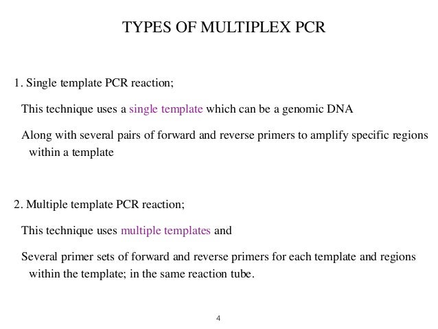 Multiplex PCR and its Applications