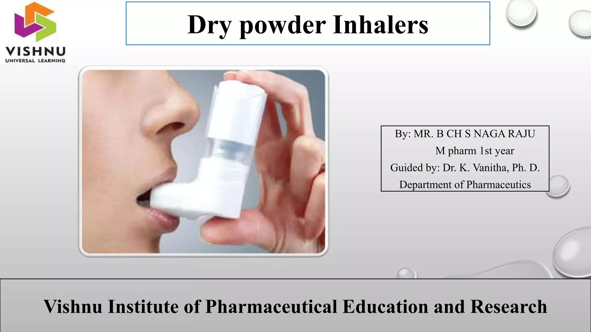 Ppt on dry powder inhalers | PPTX