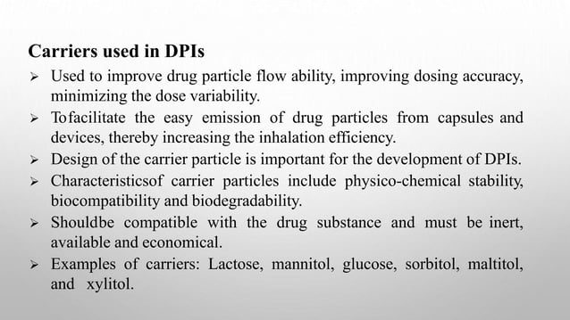 Ppt on dry powder inhalers | PPTX