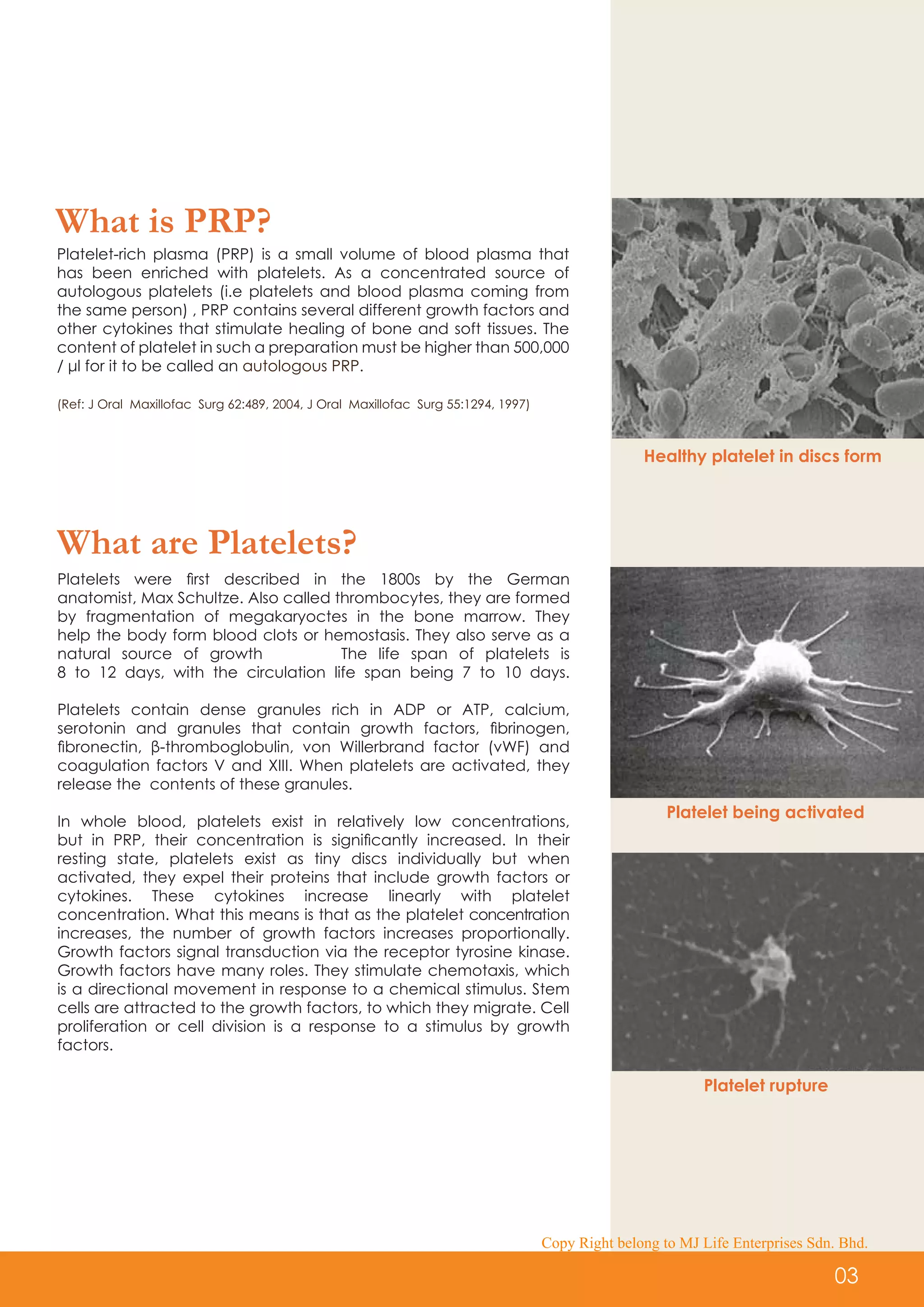 Powdered form of PRP (platelet rich plasma) | PDF