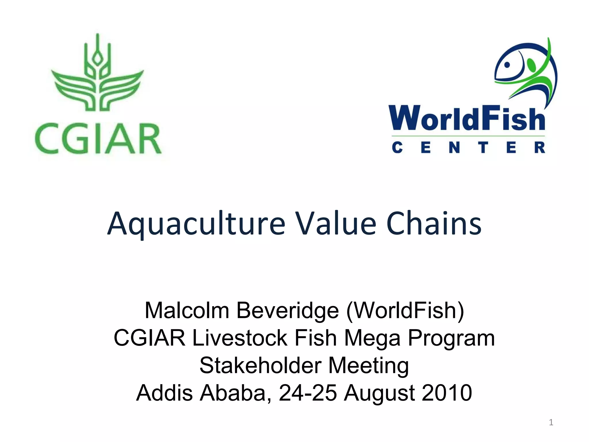 Aquaculture Value Chains | PPT