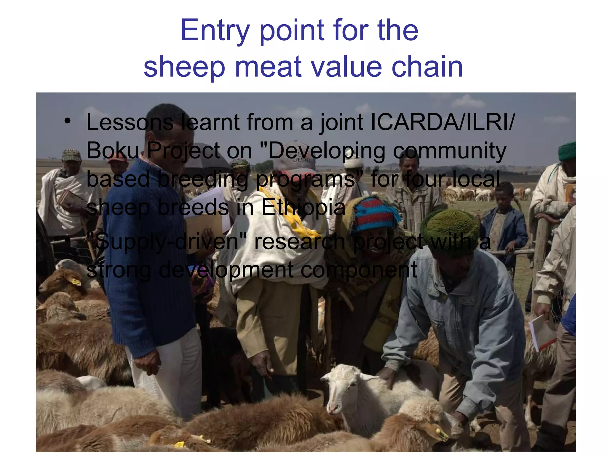 From Value Chains to Technology Platforms: The example of sheep meat ...
