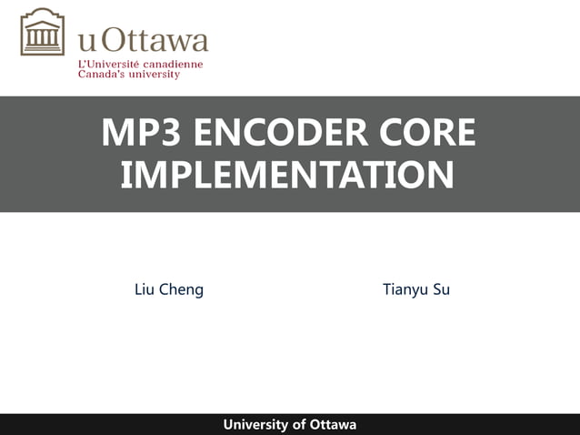 Mp3 Encoding Core Implementation | PPTX
