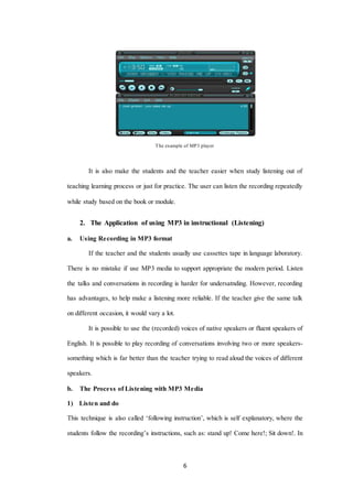 Mp3 in instructional | DOCX