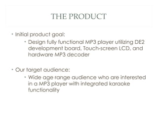 Mp3 player project presentation | PPT