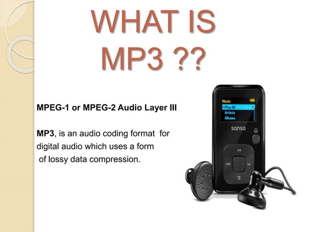 Mp3 player working by digital signal processing | PPTX | Digital Audio ...