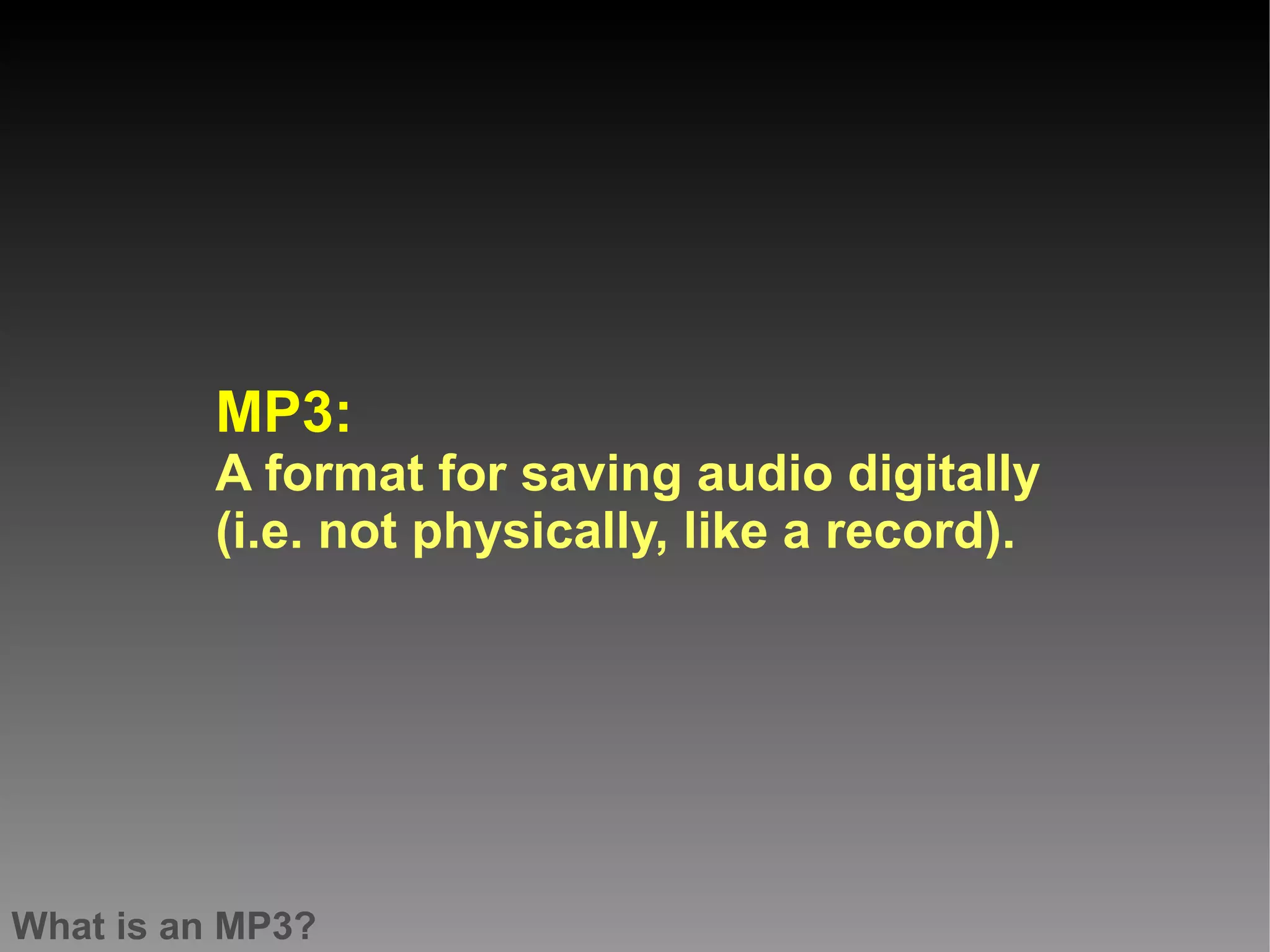 MP3s and players: An introduction | PDF