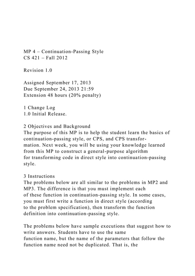 MP 4 – Continuation-Passing StyleCS 421 – Fall 2012Revis.docx
