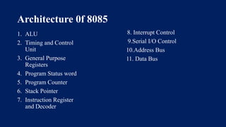 Microprocessor 8085 Architecture with functional block diagram.pptx