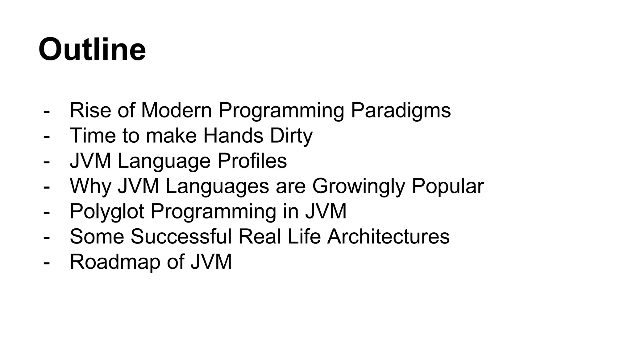 JVM ecosystem languages and the future of JVM | PPTX