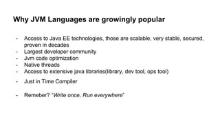 JVM ecosystem languages and the future of JVM | PPTX