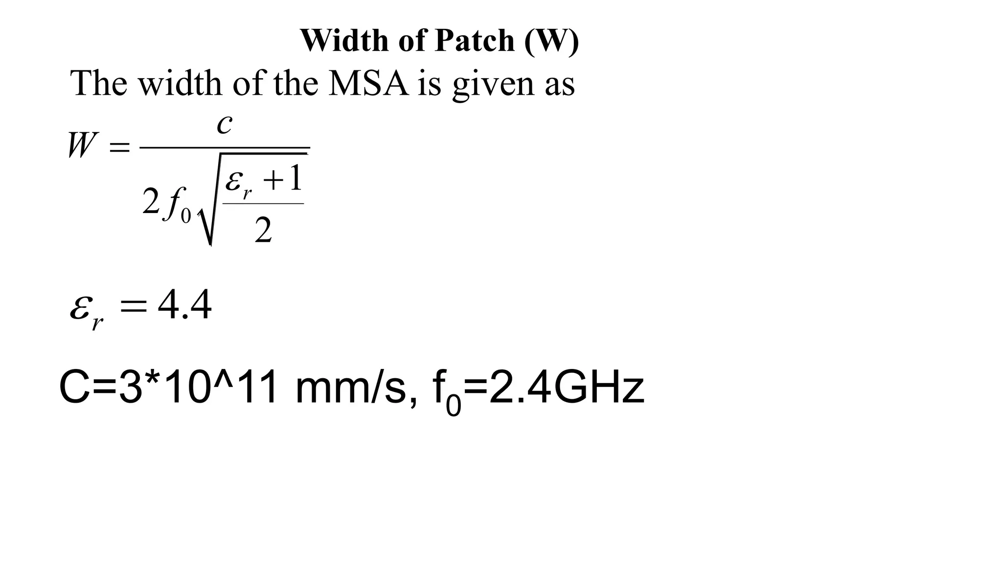 microstrip patch antenna design quations.pptx