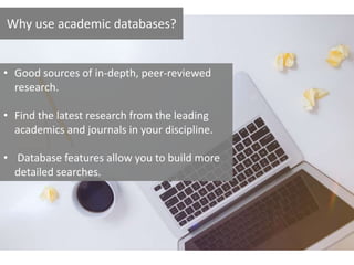 MPA - What are academic databases? | PPTX