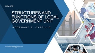 Nature and State of Local Government (Structures and Functions of ...