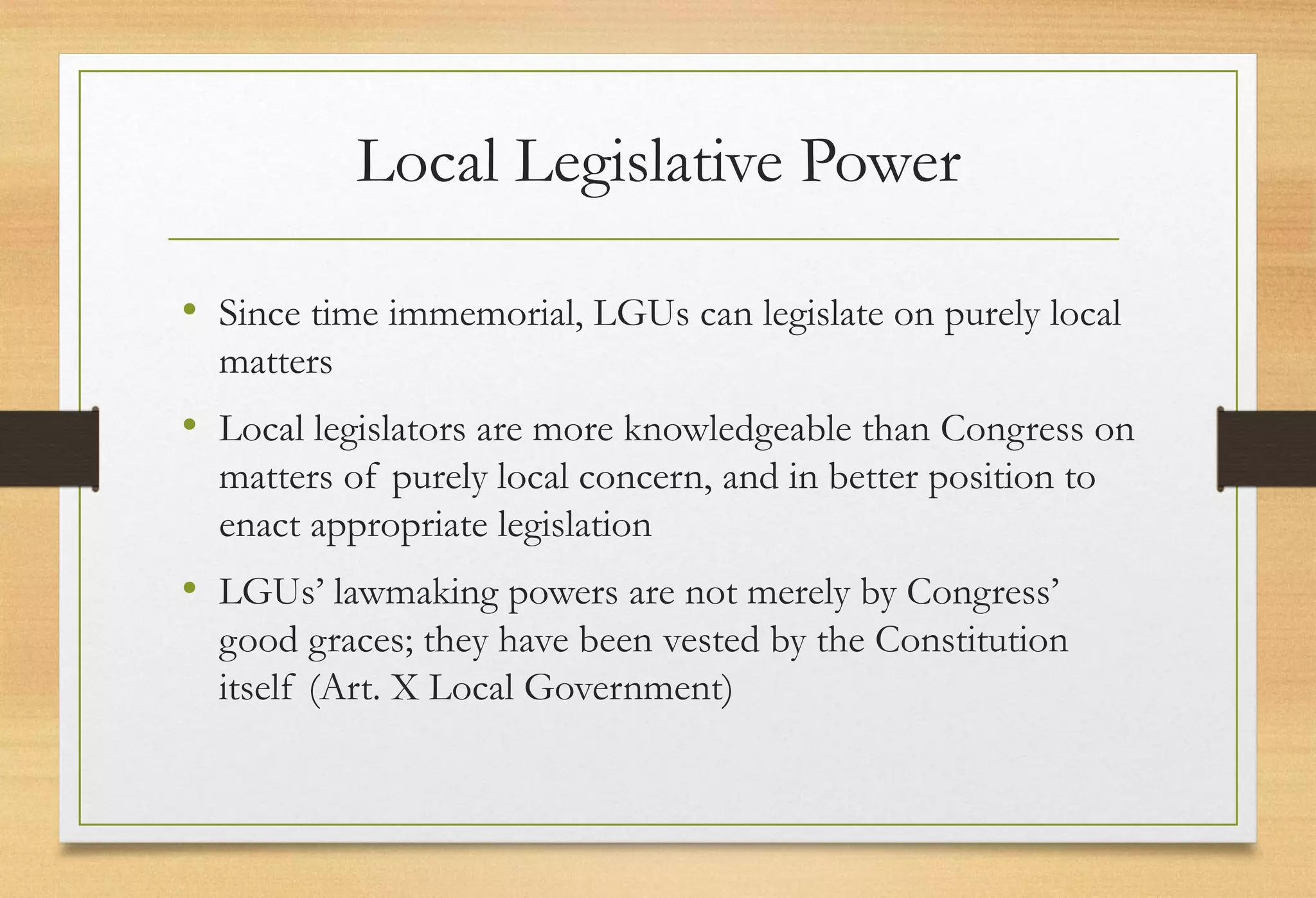 The Local Legislative Process: Powers and Functions of the Sanggunian | PDF