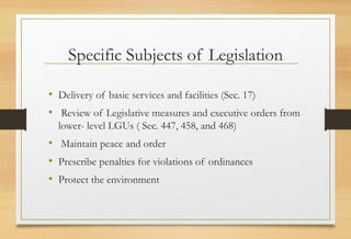 The Local Legislative Process: Powers and Functions of the Sanggunian | PDF