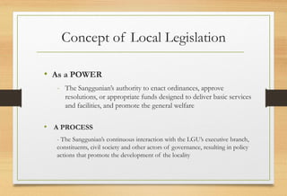 The Local Legislative Process: Powers and Functions of the Sanggunian | PDF
